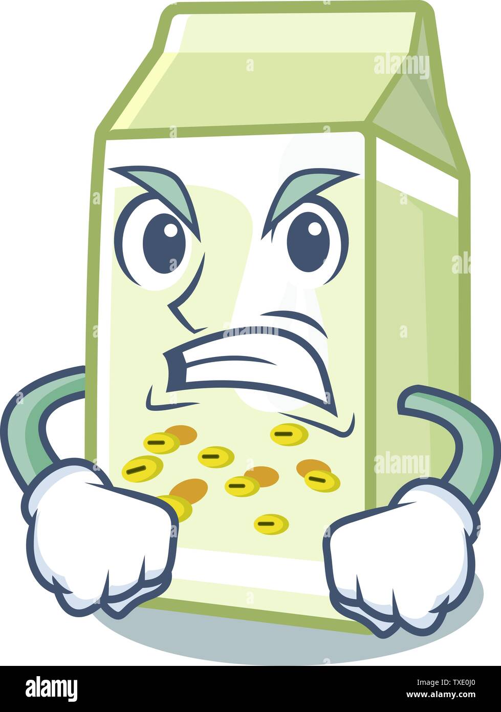 Angry soy milk in the mascot shape Stock Vector Image & Art - Alamy