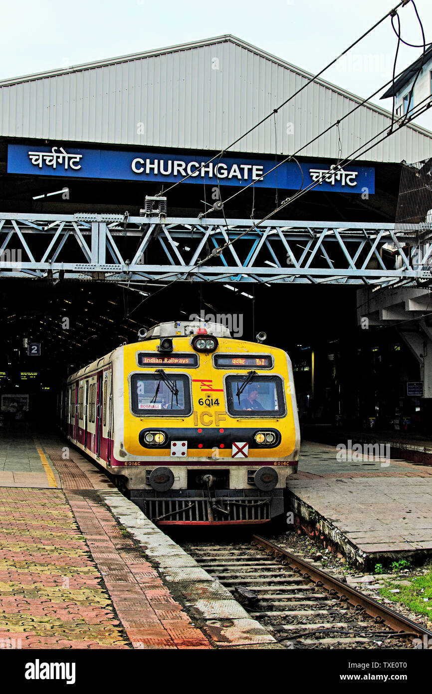 Churchgate Railway Station, Bombay, Mumbai, Maharashtra, India, Asia ...