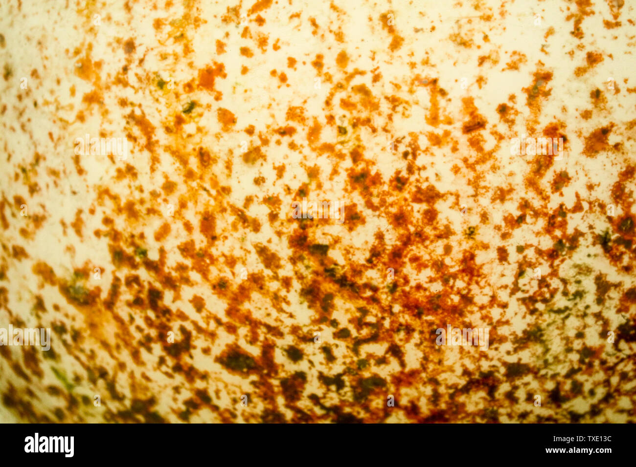 blur texture of rust on glass ball lantern when water and electric ...