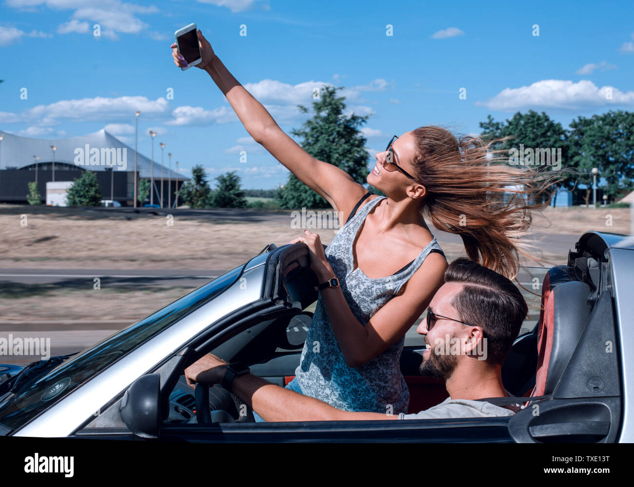 Selfie car family hi-res stock photography and images - Alamy