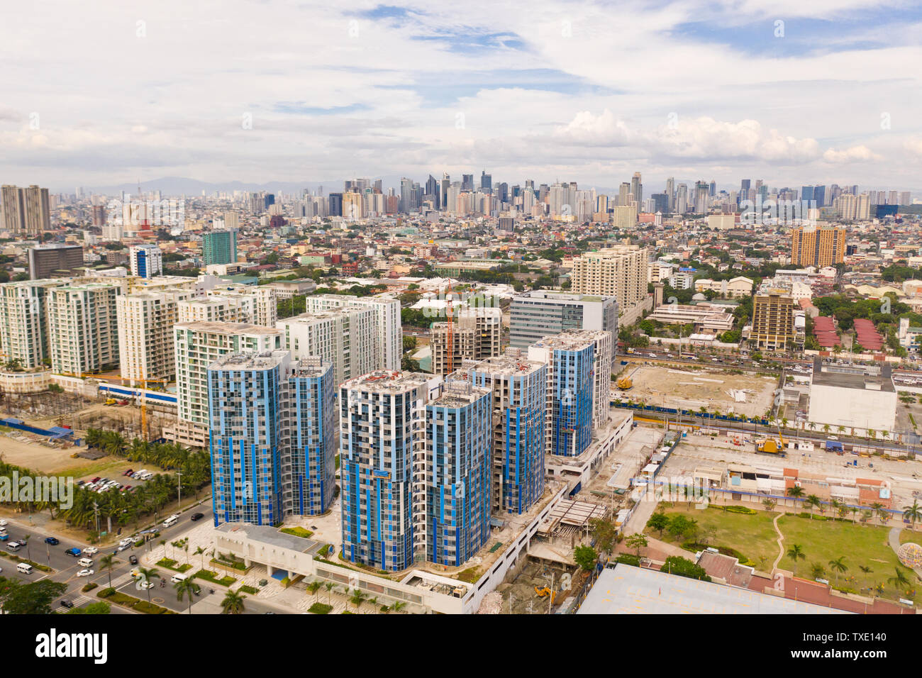 The city of Manila, the capital of the Philippines. Modern metropolis ...