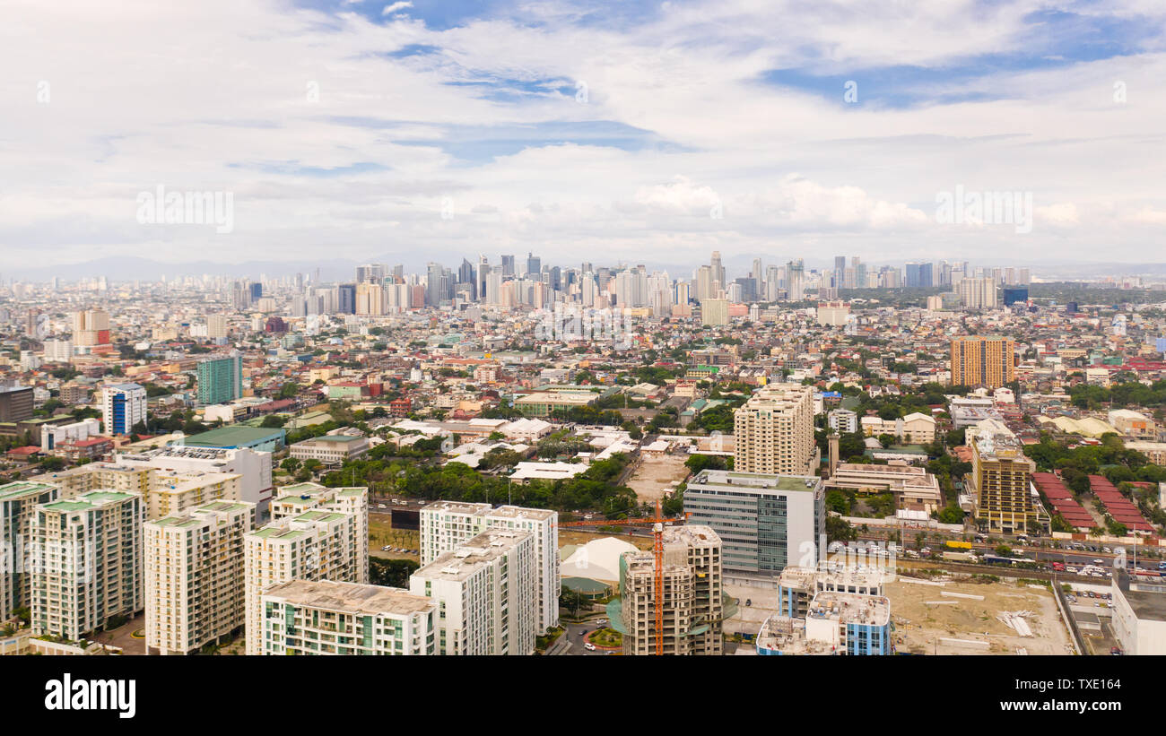 The city of Manila, the capital of the Philippines. Modern metropolis ...