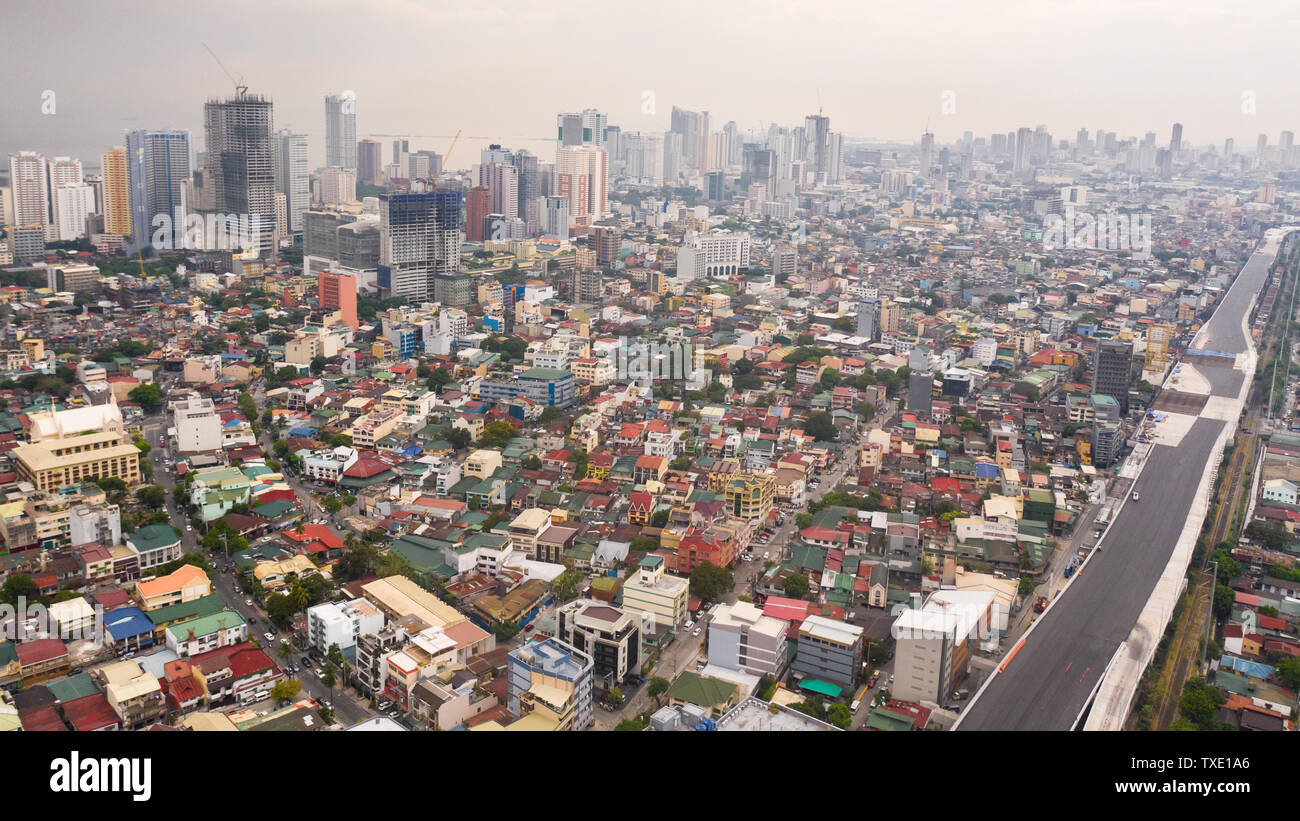 The city of Manila, the capital of the Philippines. Modern metropolis ...