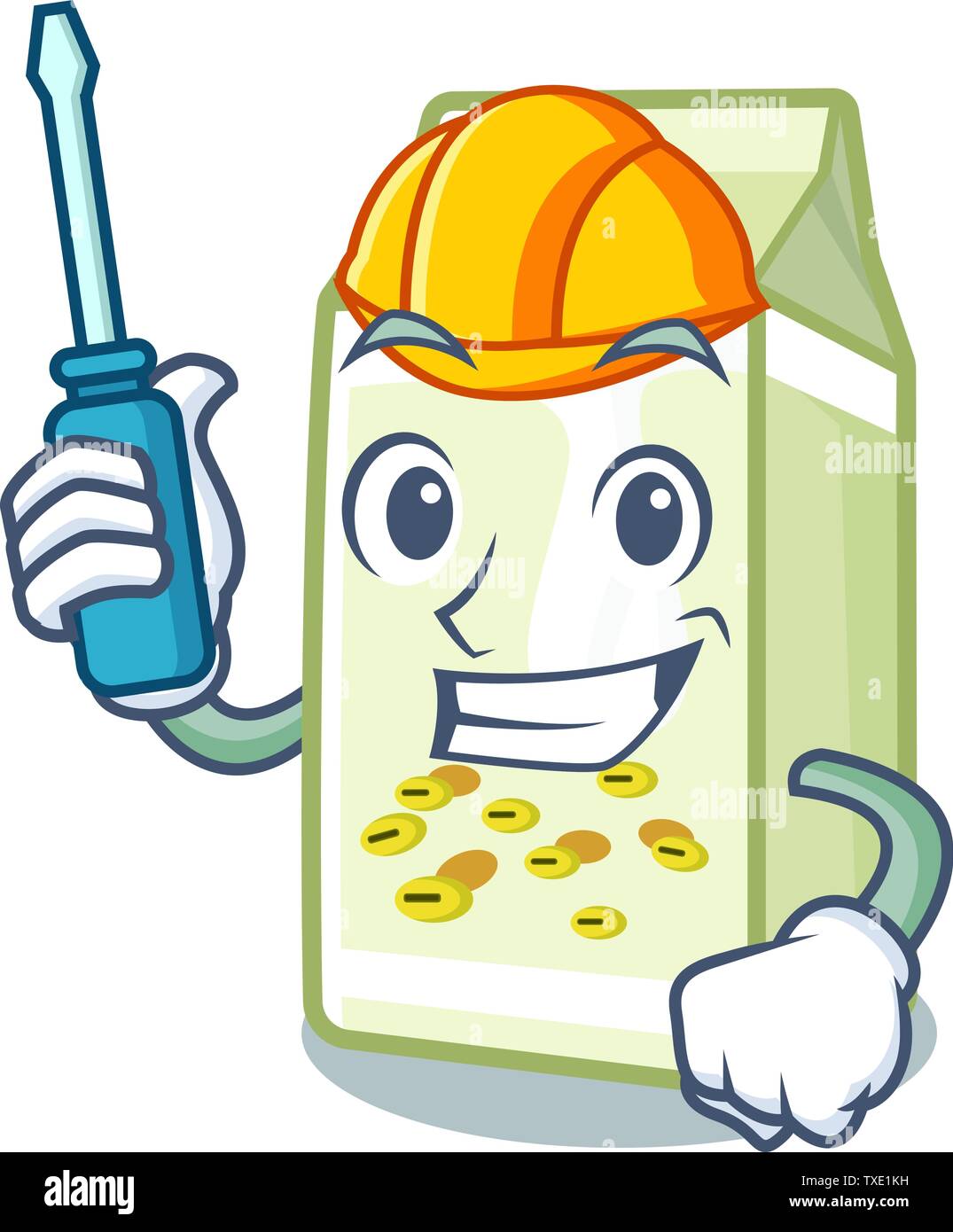 Automotive soy milk poured in cartoon glass Stock Vector Image & Art ...