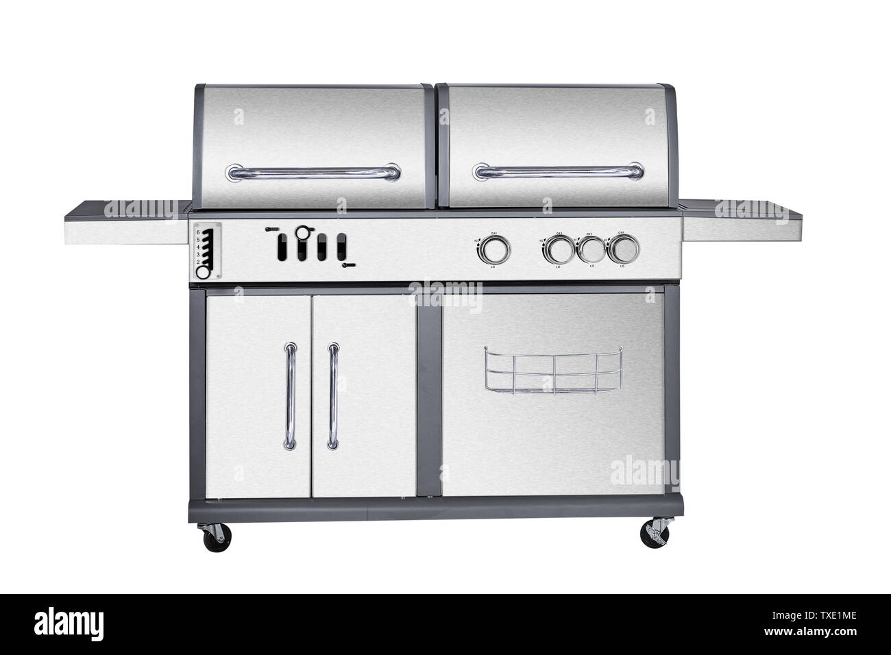 Stainless steel grill Stock Photo - Alamy