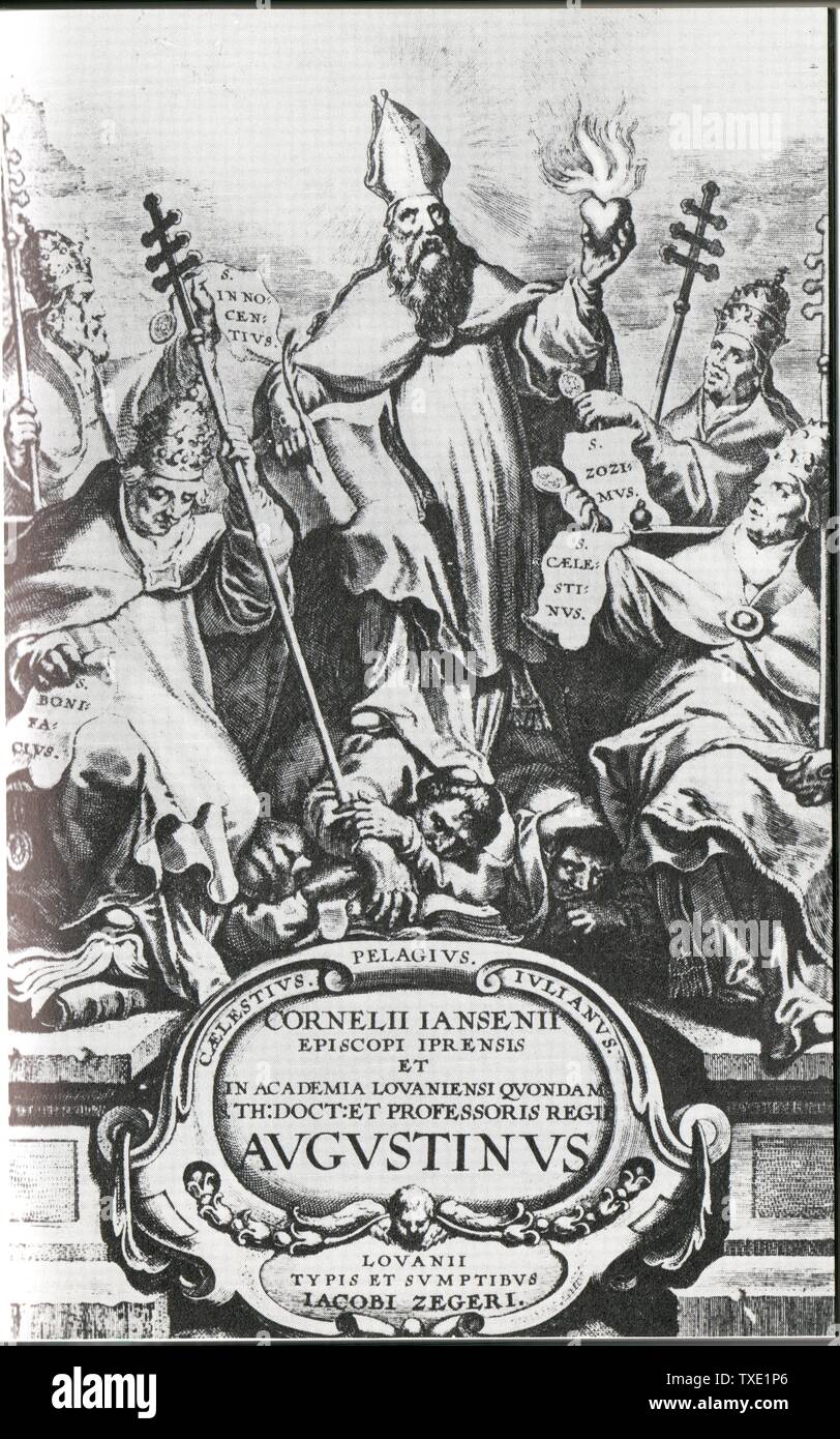 FRONTISPICE DE L'AUGUSTINUS DE CORNELIUS JANSEN. ÉDITION DE LOUVAIN ...