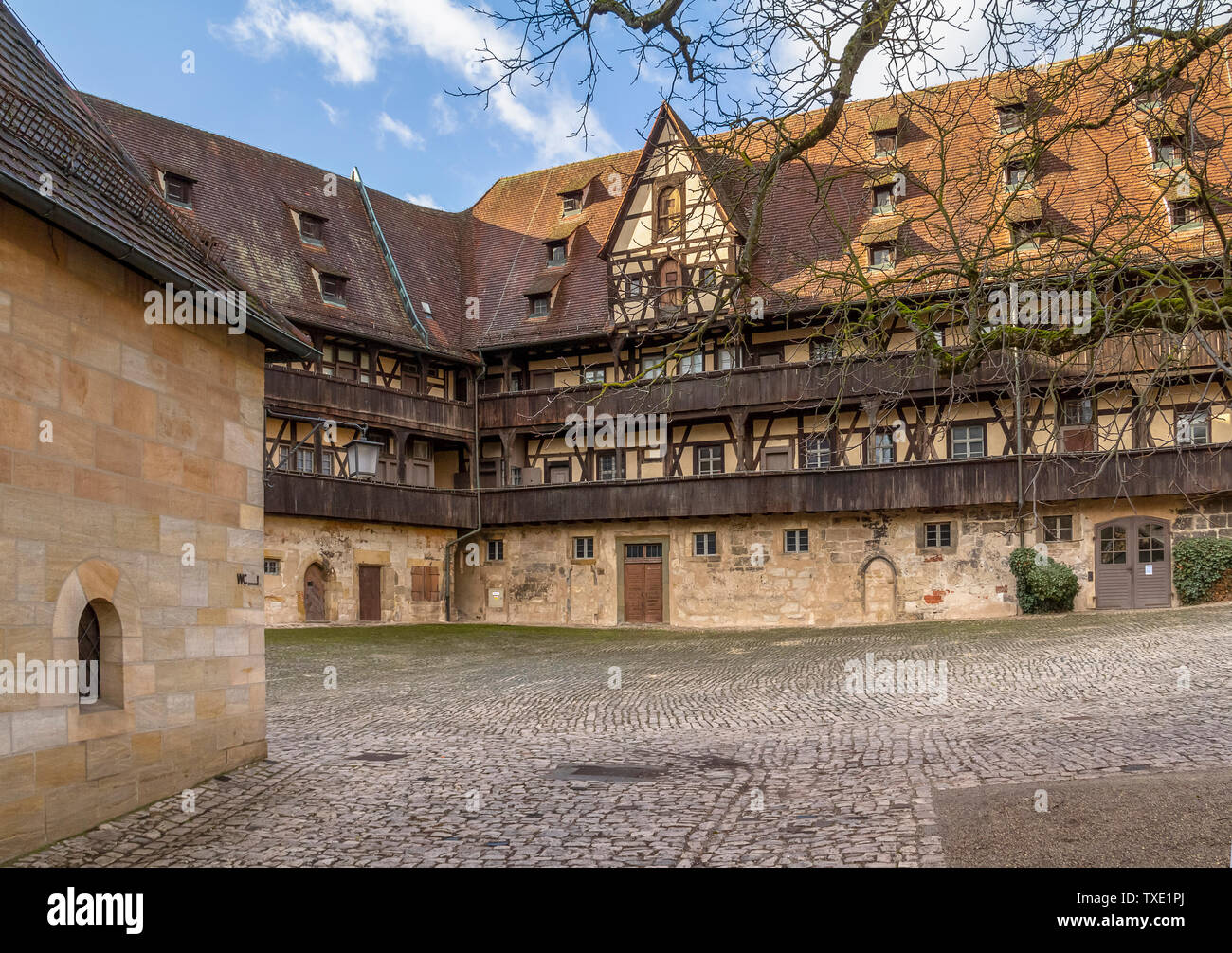 medieval location named Old Palace in Bamberg, Bavaria Stock Photo - Alamy
