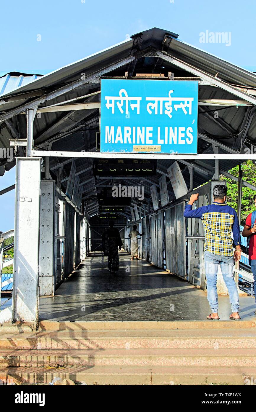 Marine Lines Railway Station High Resolution Stock Photography and ...
