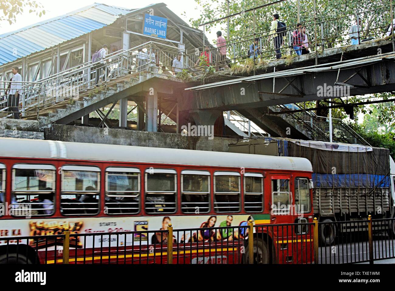 Marine lines railway station hi-res stock photography and images - Alamy