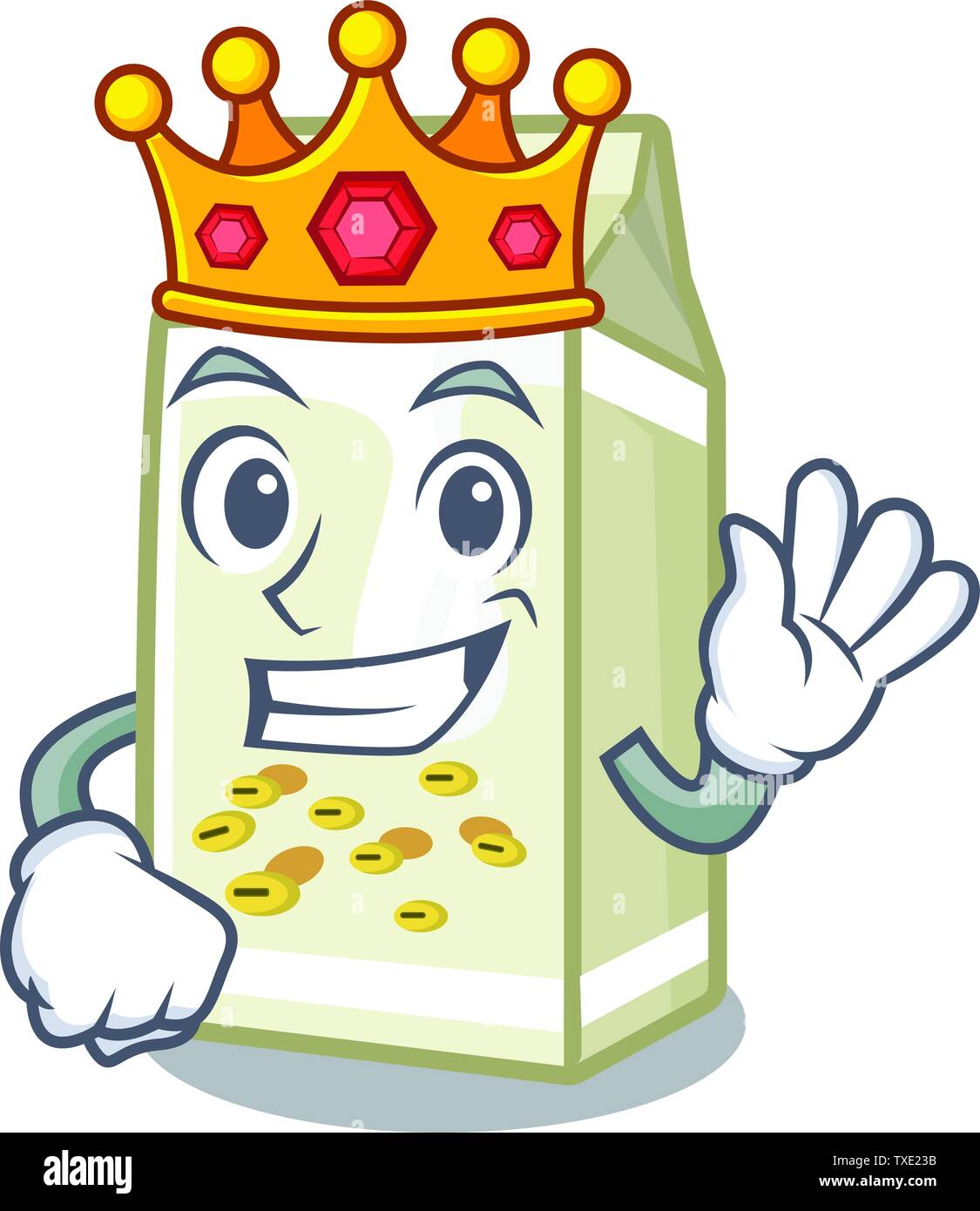 King soy milk poured in cartoon glass Stock Vector Image & Art - Alamy