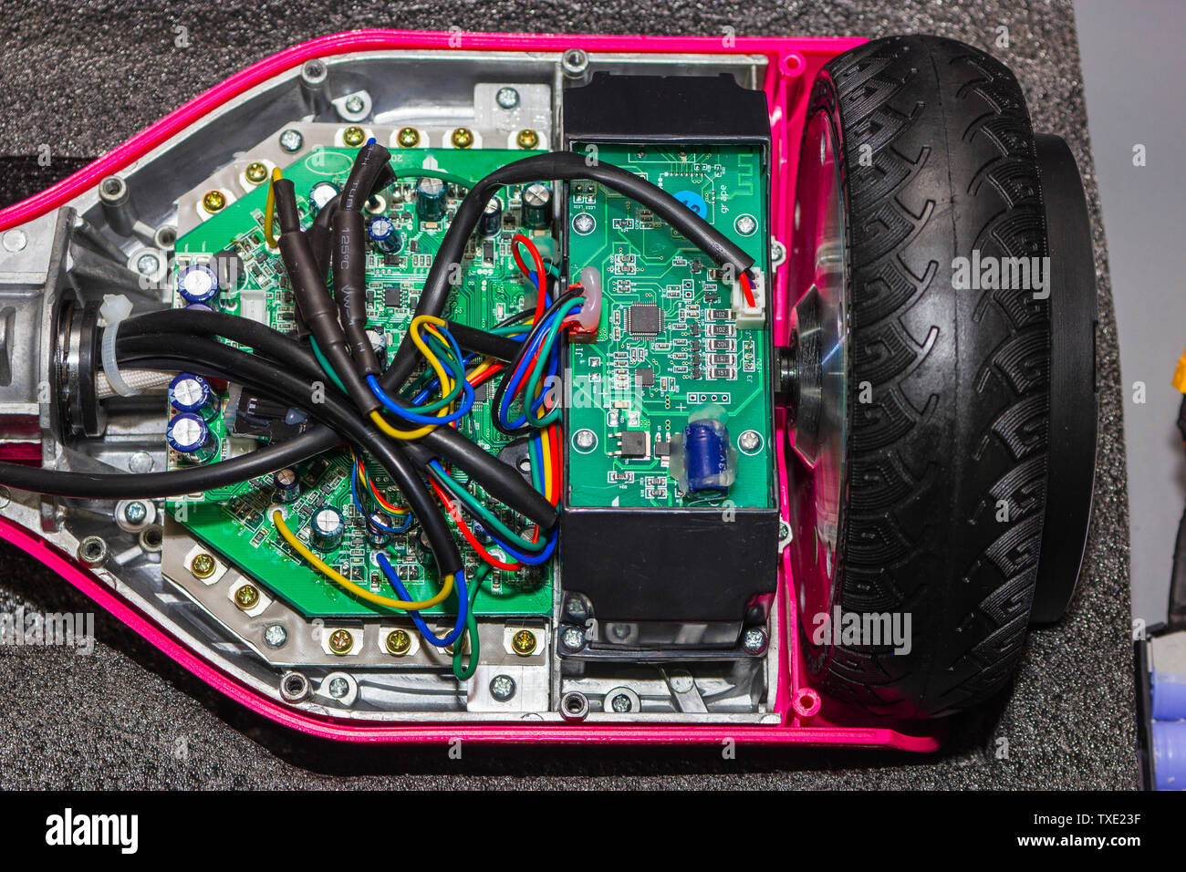 Gyroscooter internal structure with spare parts.. Smart devices ...