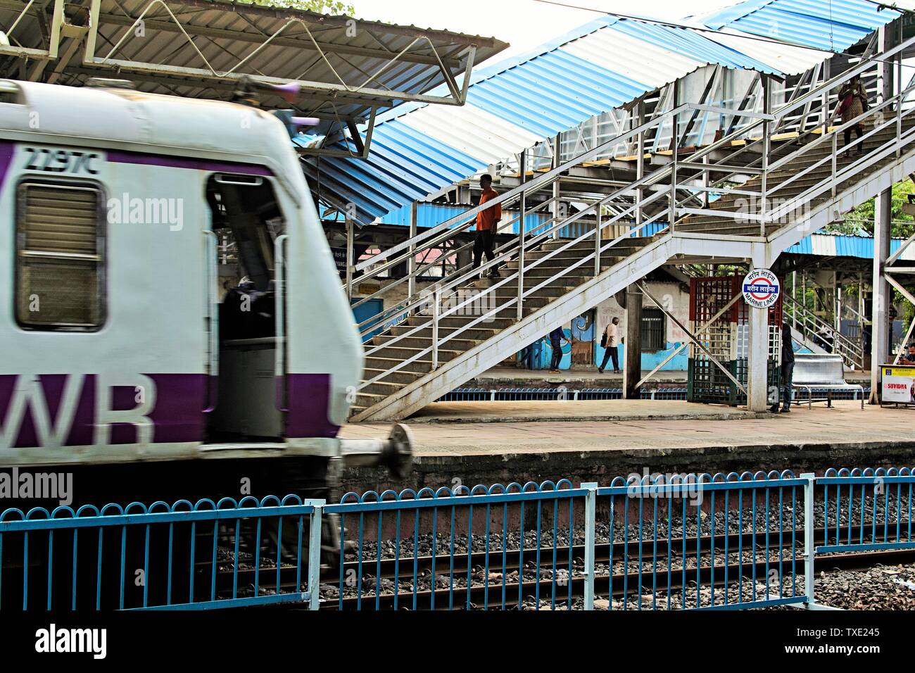 marine lines railway station, Mumbai, Maharashtra, India, Asia Stock ...