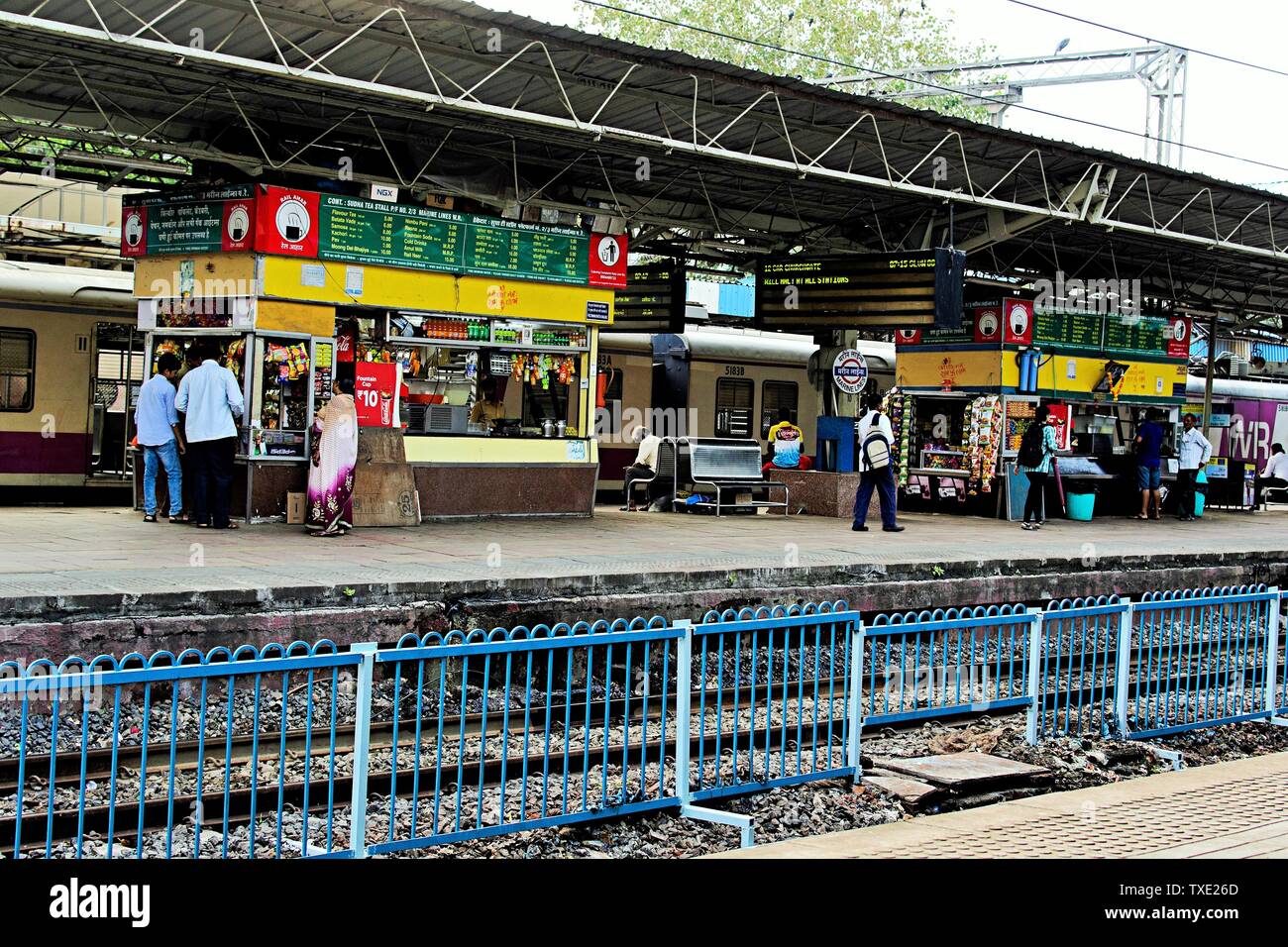 marine lines railway station, Mumbai, Maharashtra, India, Asia Stock ...
