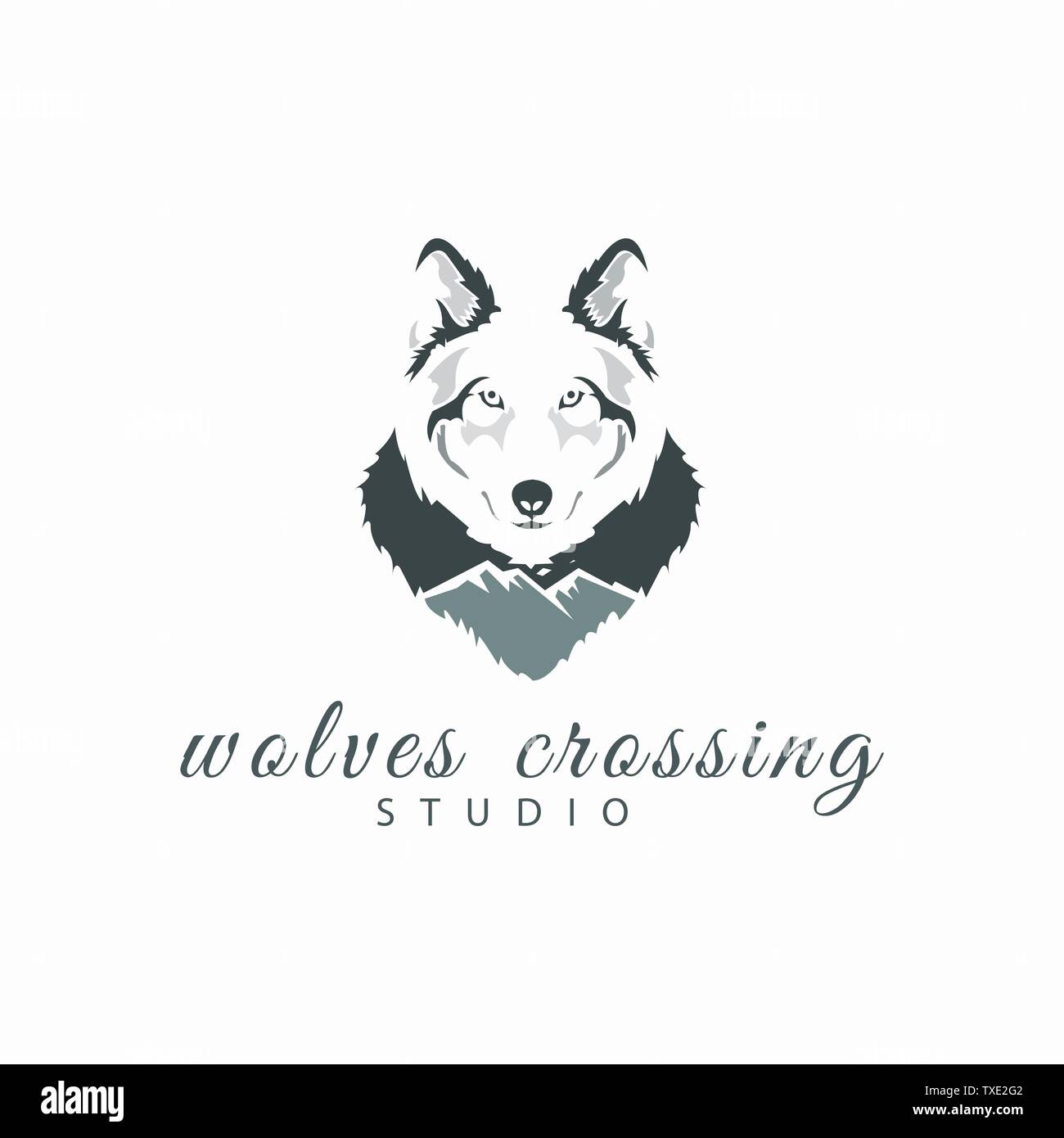 The Wild Wolf Logo design Stock Vector Image & Art - Alamy