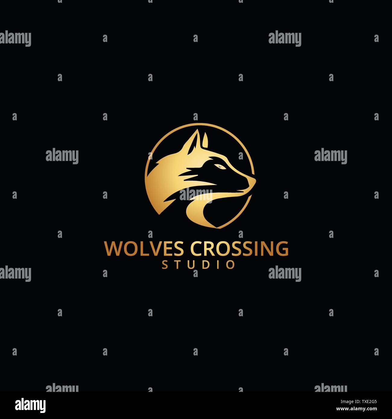 The Wild Wolf Logo design Stock Vector Image & Art - Alamy