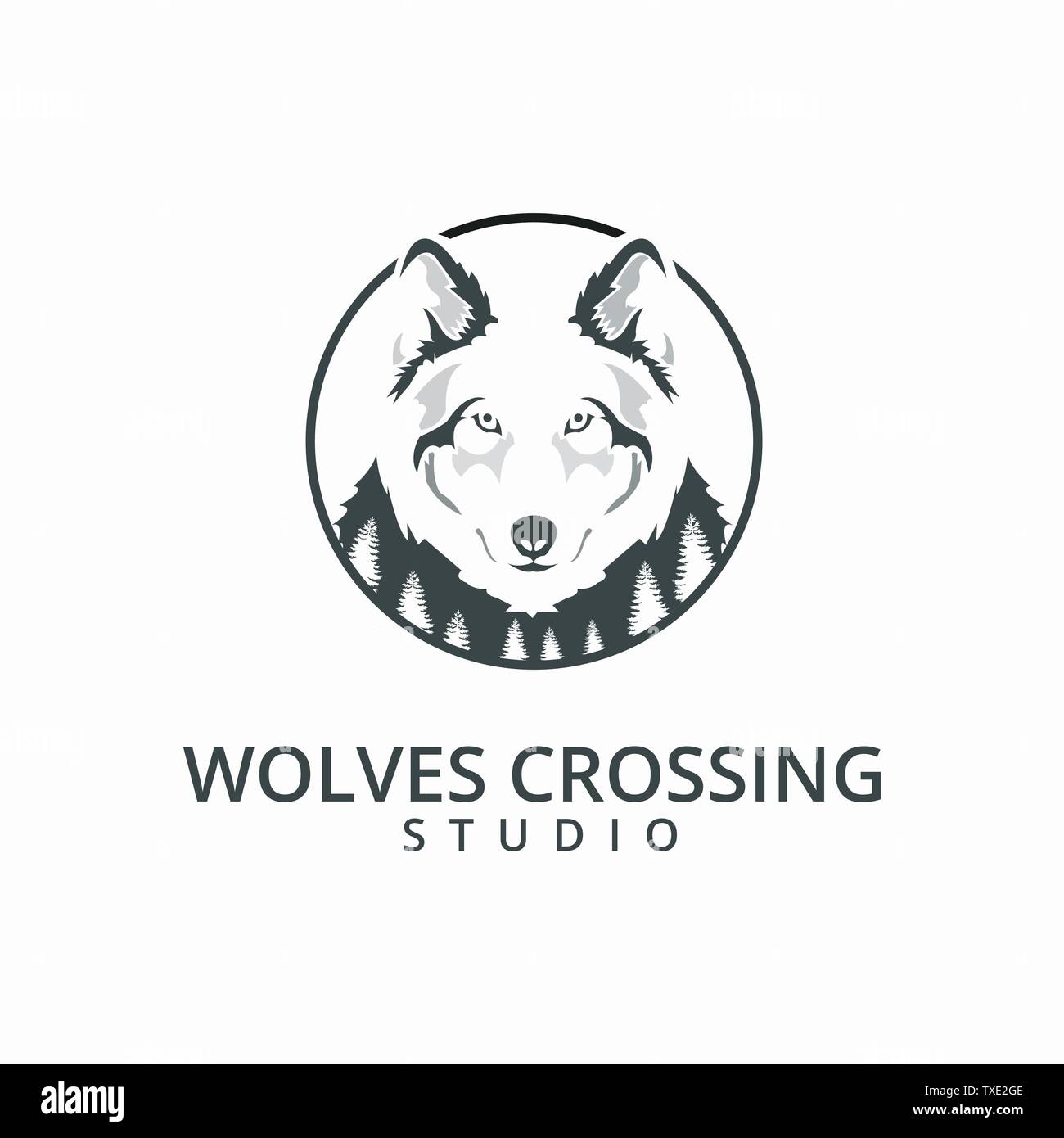 The Wild Wolf Logo design Stock Vector Image & Art - Alamy