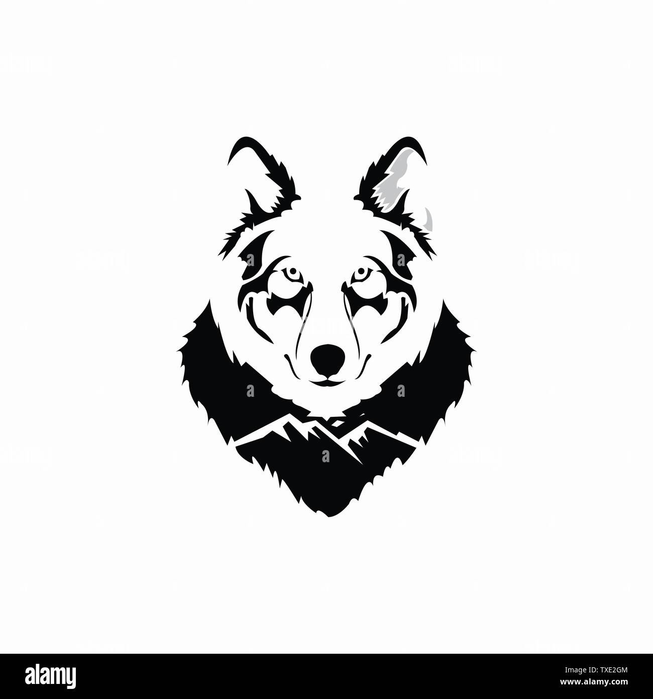 The Wild Wolf Logo design Stock Vector Image & Art - Alamy