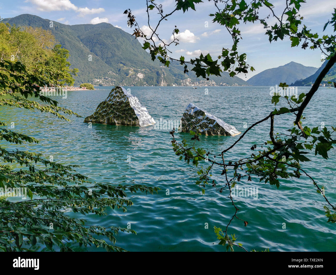 Lugano como lake aerial hi-res stock photography and images - Alamy