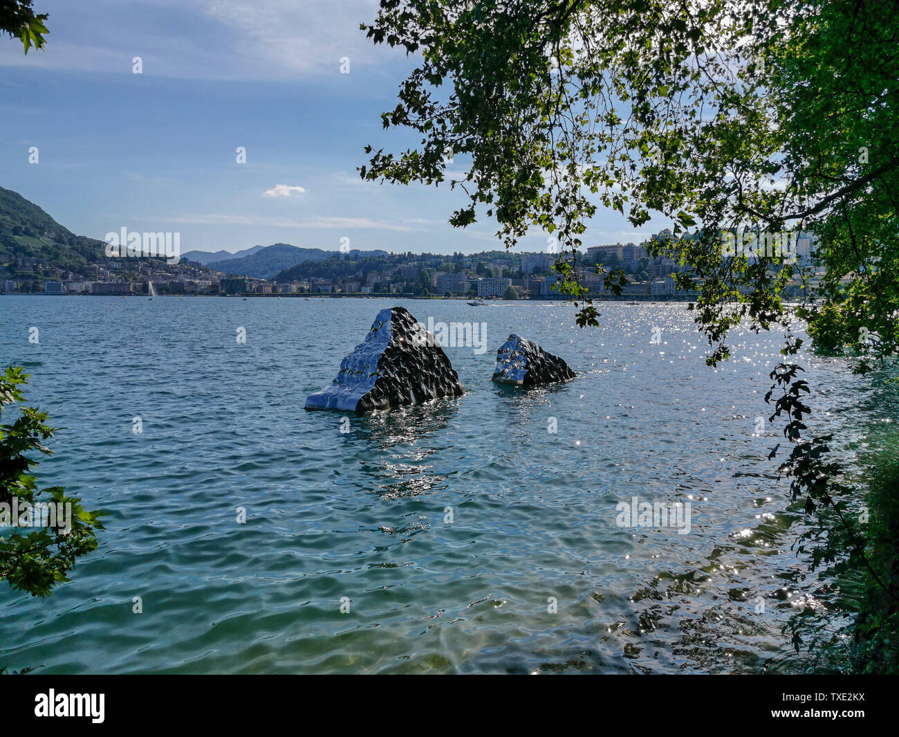 Lugano como lake aerial hi-res stock photography and images - Alamy