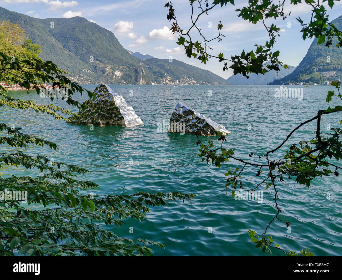 Lugano como lake aerial hi-res stock photography and images - Alamy