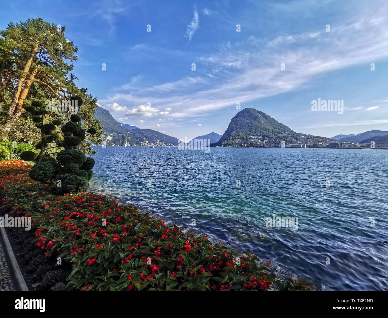 Lugano como lake aerial hi-res stock photography and images - Alamy