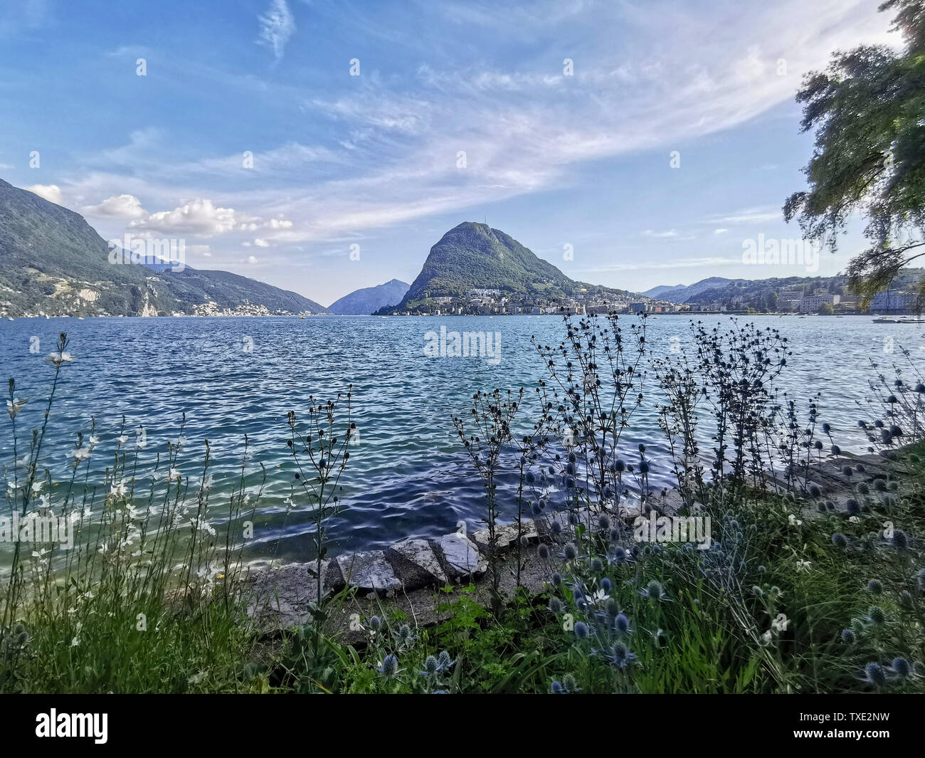 Lugano como lake aerial hi-res stock photography and images - Alamy