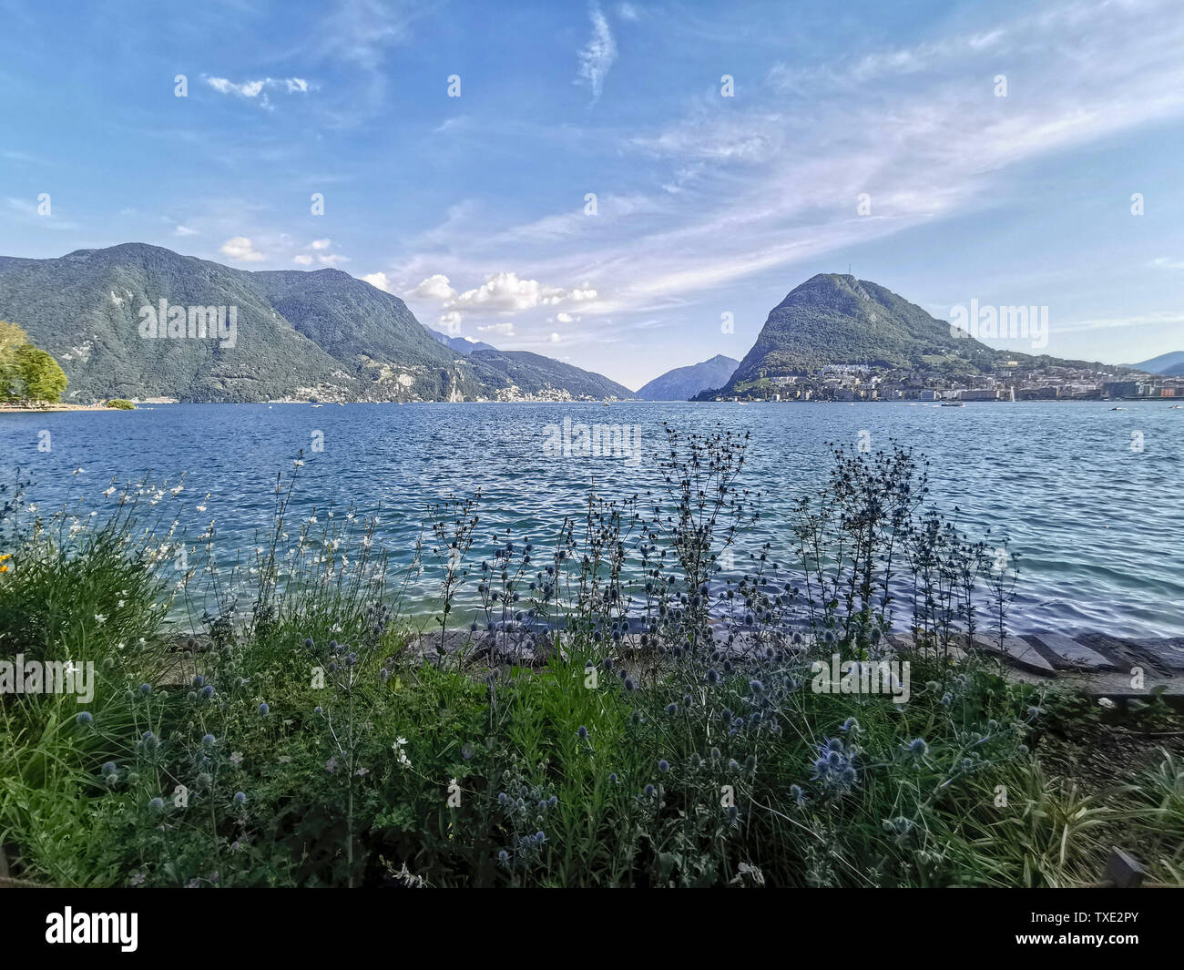 Lugano como lake aerial hi-res stock photography and images - Alamy