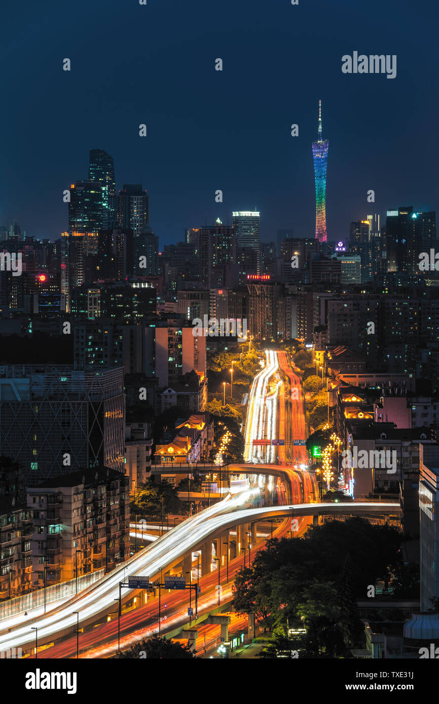 Guangzhou City Scenery - Pearl River City CBD Stock Photo - Alamy