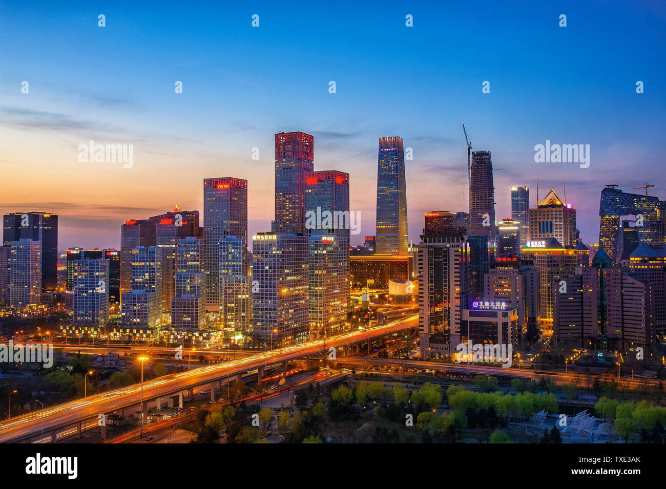 Beijing night view hi-res stock photography and images - Alamy