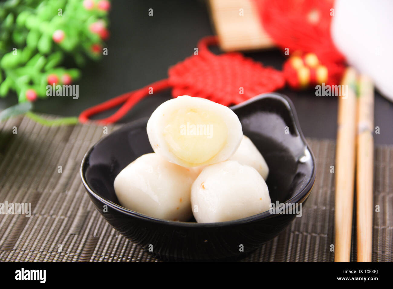 Fish balls stuffed white cheese fish balls color brushed fish balls red ...