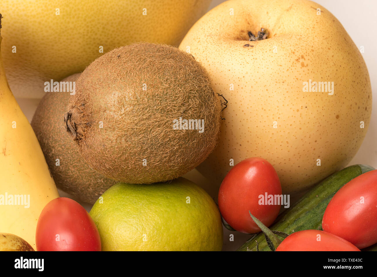 Fresh fruit combination Stock Photo - Alamy