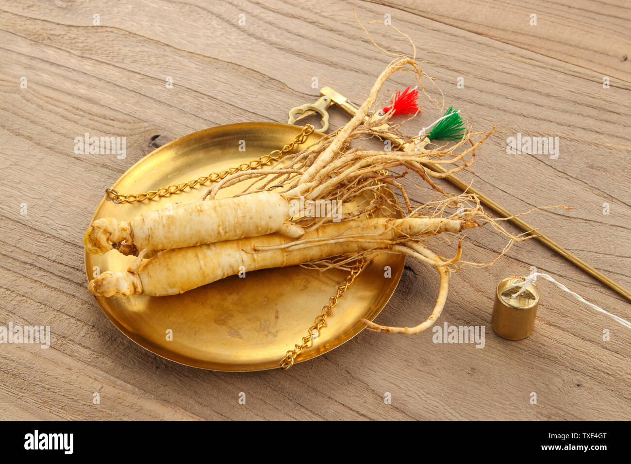 Ginseng, Chinese herbal medicine Stock Photo - Alamy