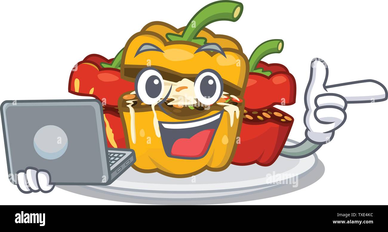 Tasty stuffed pepper salad Stock Vector Images - Alamy