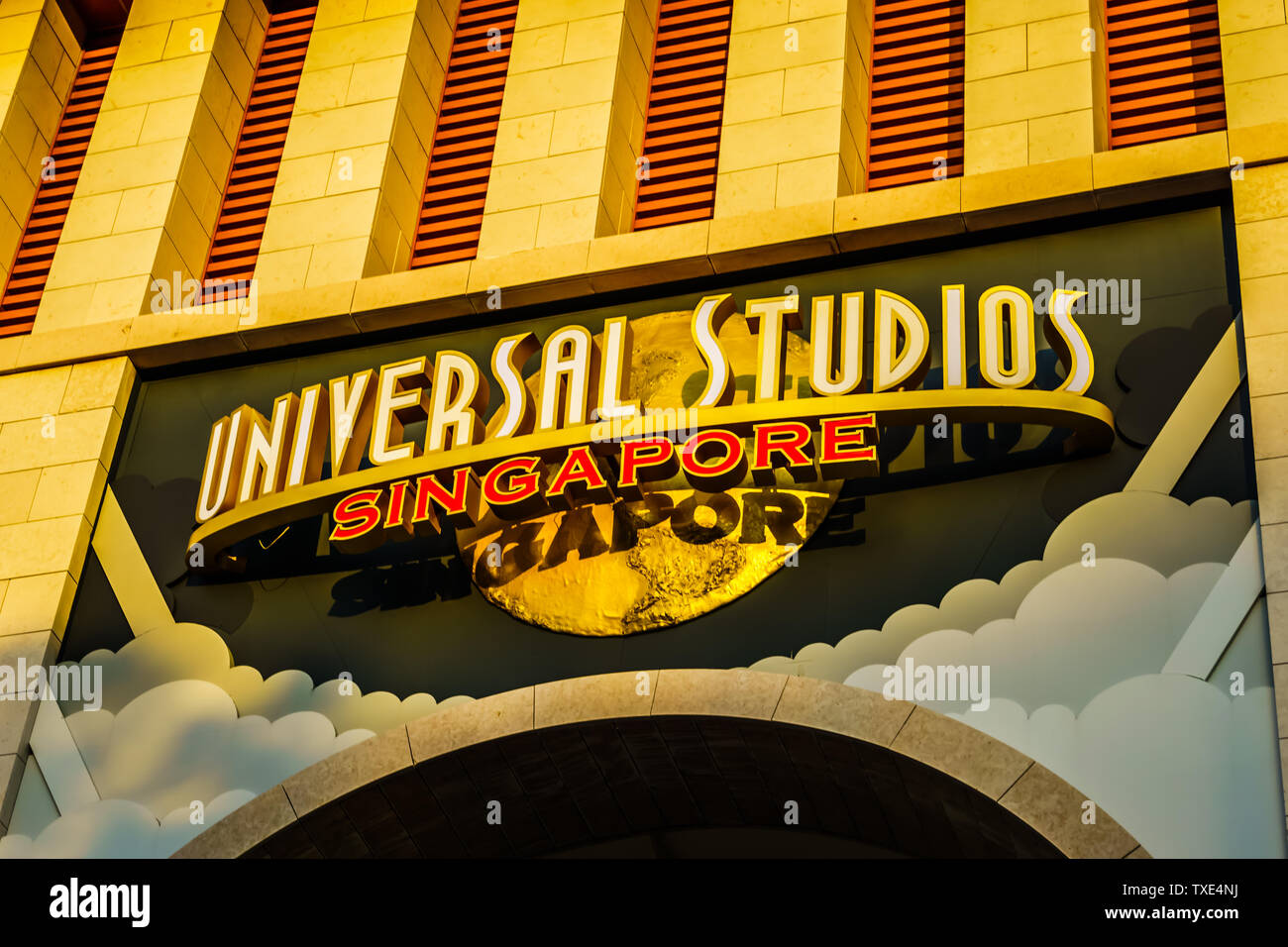 Singapore - Jun 10, 2019: Universal Studios Singapore is a theme park ...