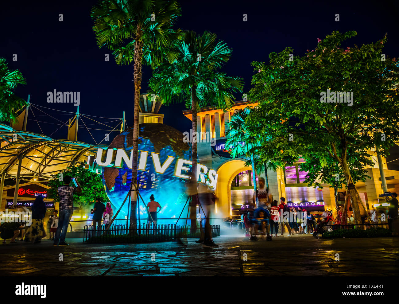 Singapore - Jun 10, 2019: Universal Studios Singapore is a theme park ...