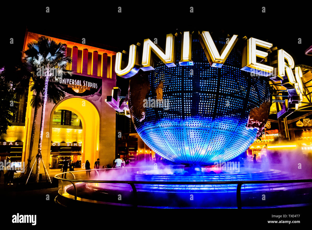 Singapore - Jun 10, 2019: Universal Studios Singapore is a theme park ...