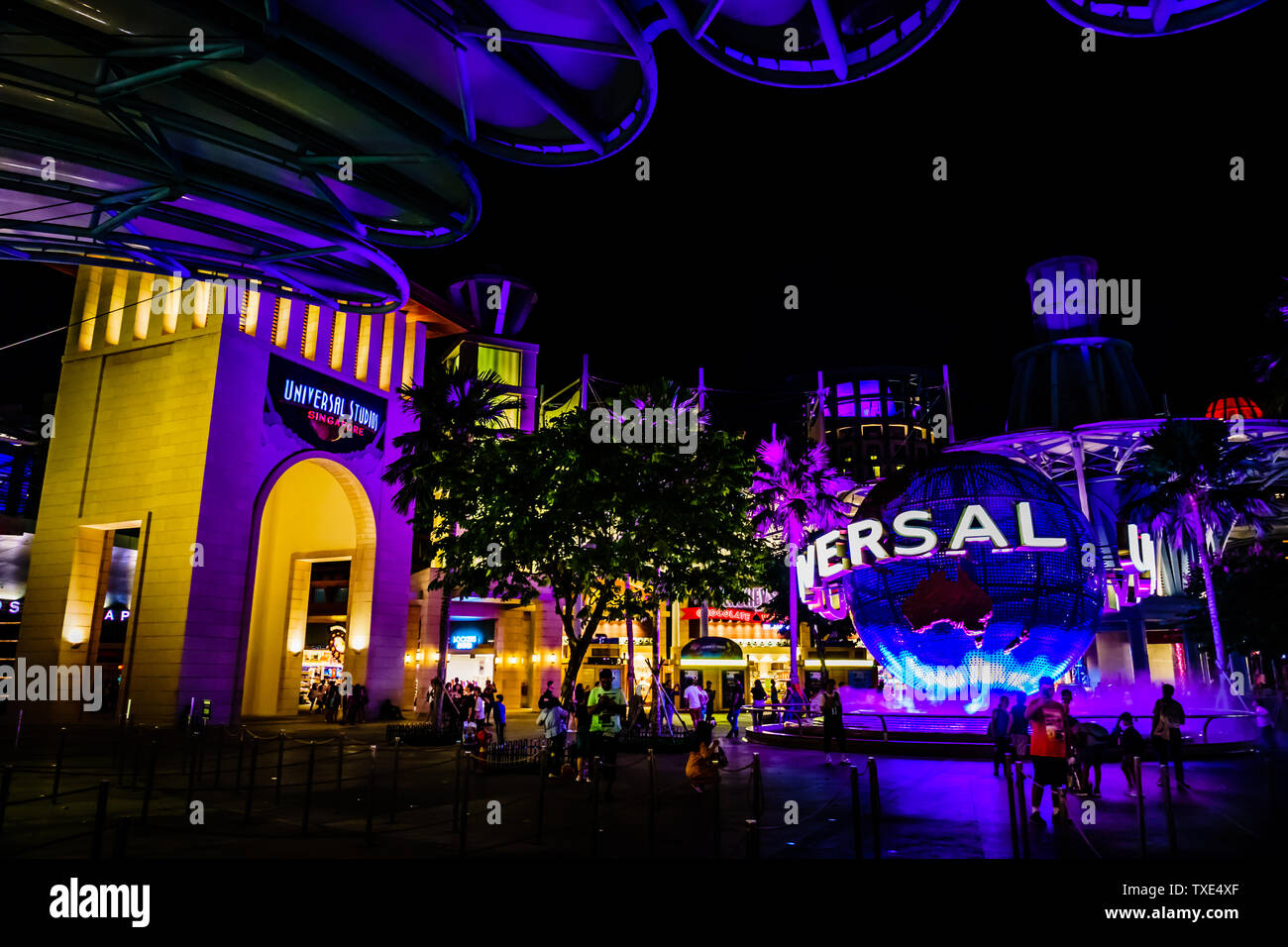 Singapore - Jun 10, 2019: Universal Studios Singapore is a theme park ...