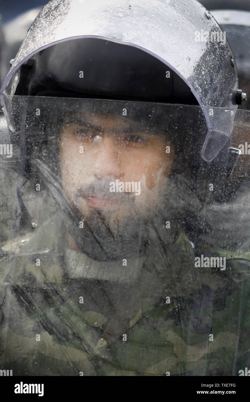 Portrait Of Member Of Irans Hardline Basij Militia During A Rally Marking Basij Week In Front