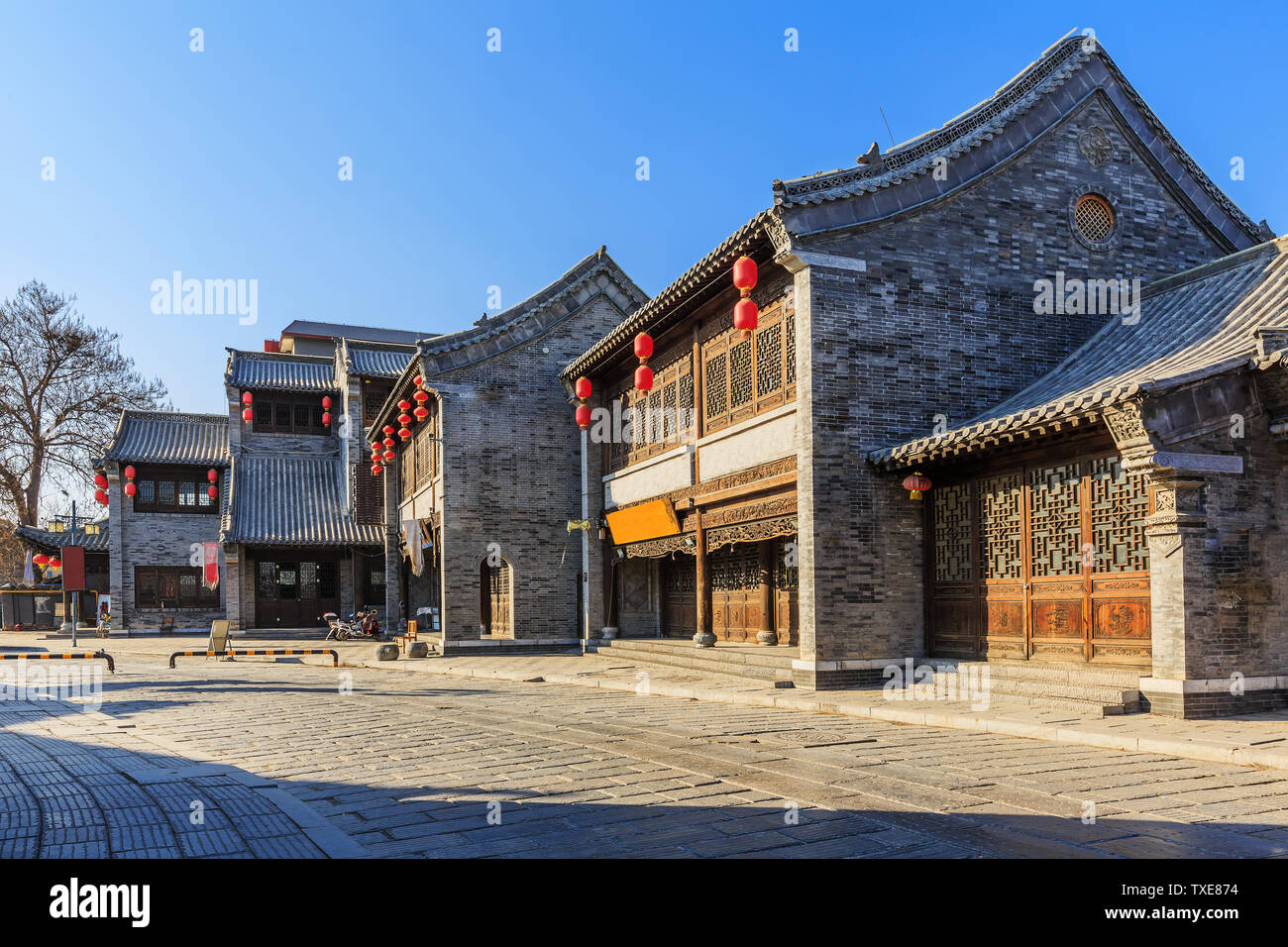 Traditional ancient buildings in the ancient city of Qingzhou Stock ...