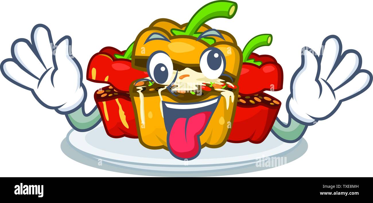 Crazy stuffed pepper in the character shape Stock Vector Image & Art ...