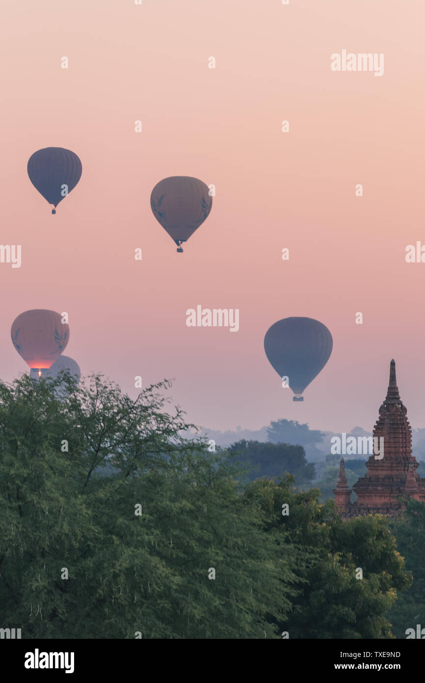 Sunrise in Pagan, Myanmar Stock Photo - Alamy