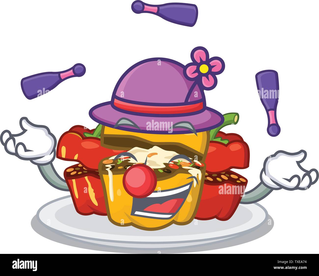 Stuffed clown Stock Vector Images - Alamy