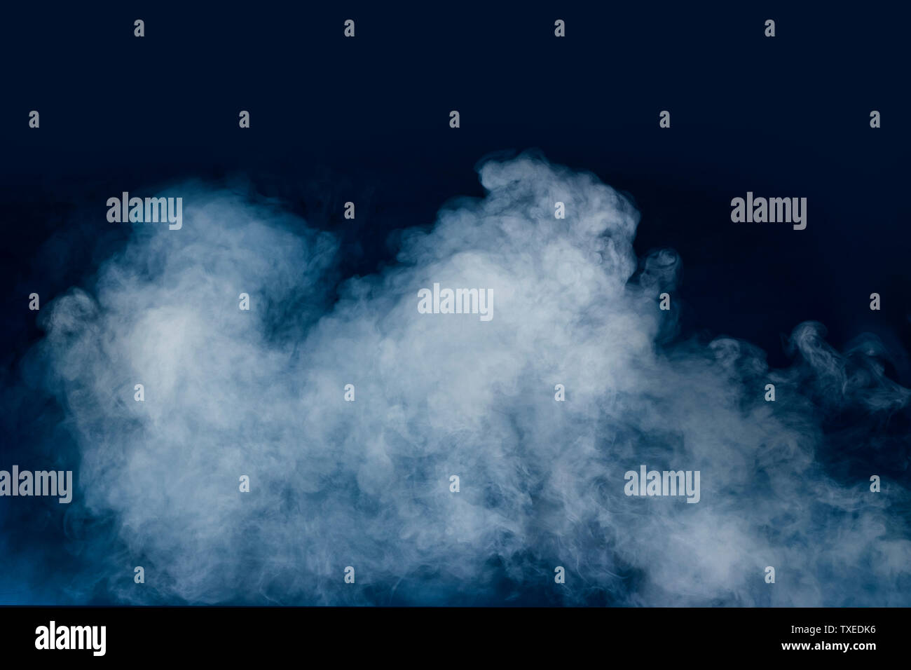 spectacular abstract white smoke isolated colorful blue background ...
