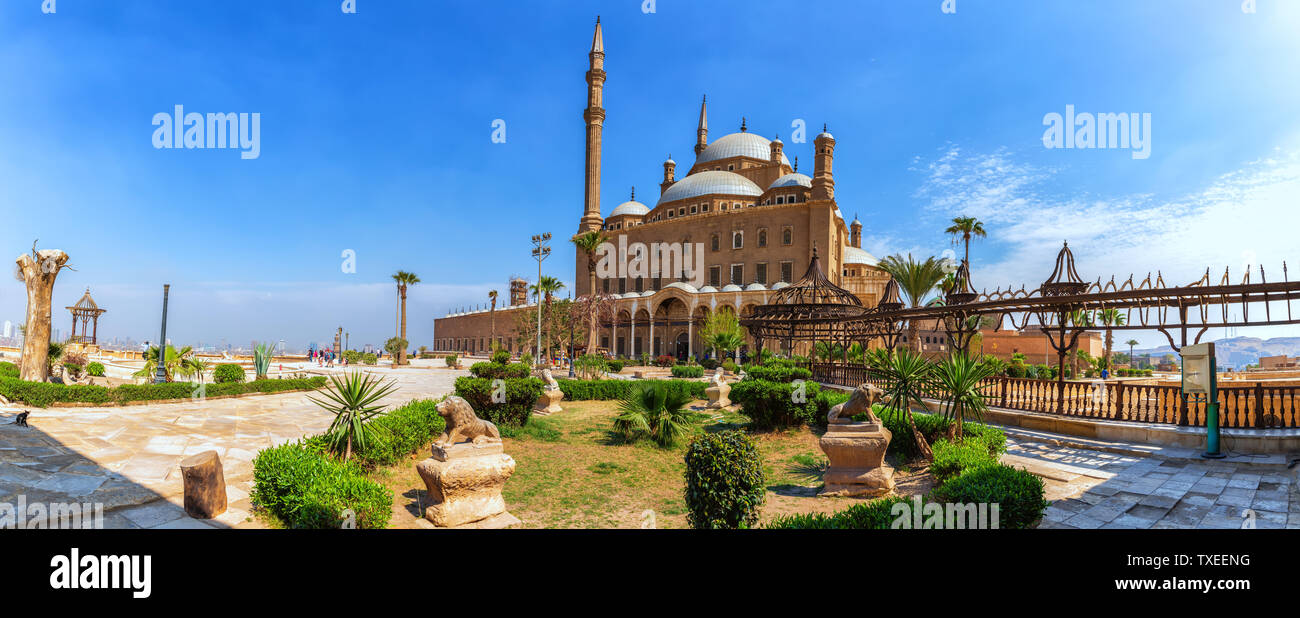The Great Mosque of Muhammad Ali Pasha or Alabaster Mosque, panorama of ...