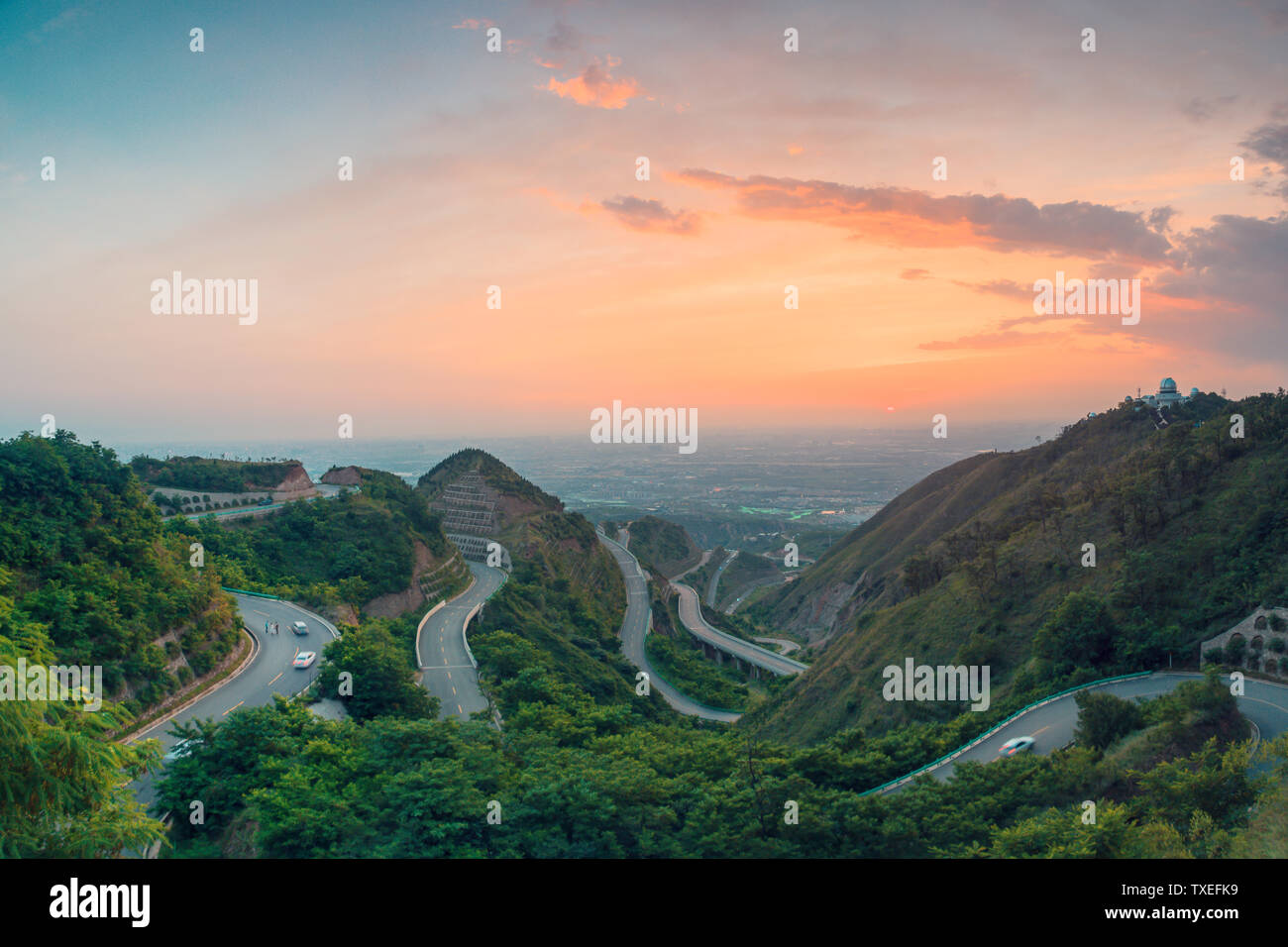 The most beautiful Panshan Road Stock Photo - Alamy