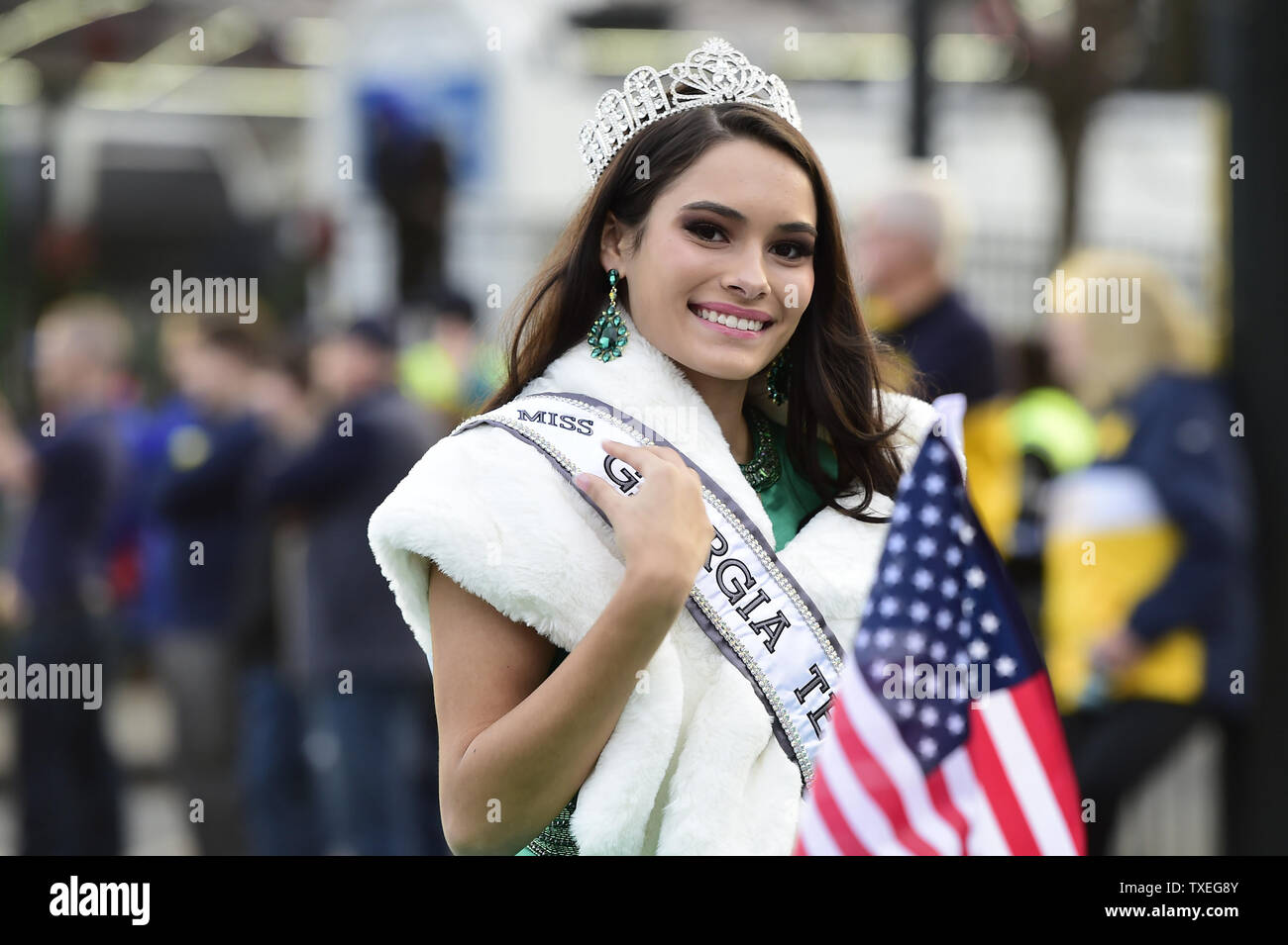 Miss Georgia Teen USA's Isabella Bloedorn participates in the Chick-fil ...