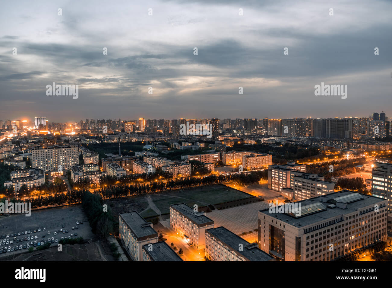 Night view of Harbin Stock Photo - Alamy