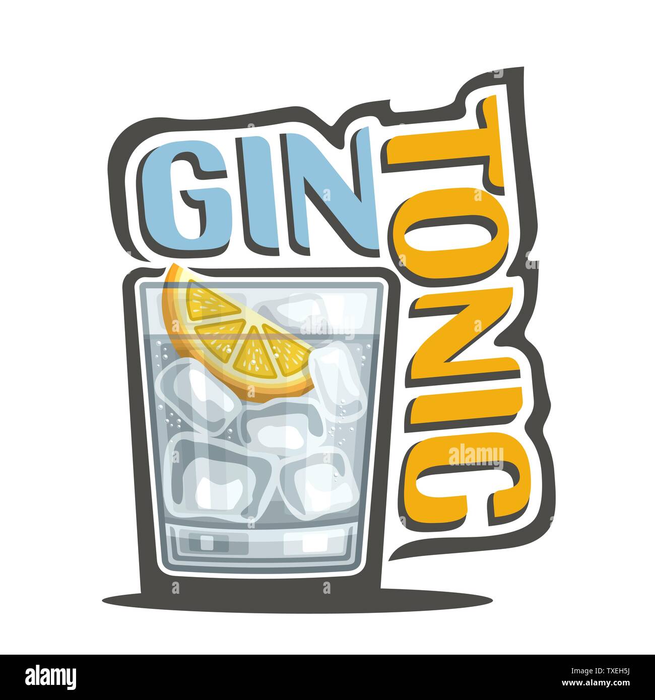 Vector cocktail Gin Tonic Stock Vector Image & Art - Alamy