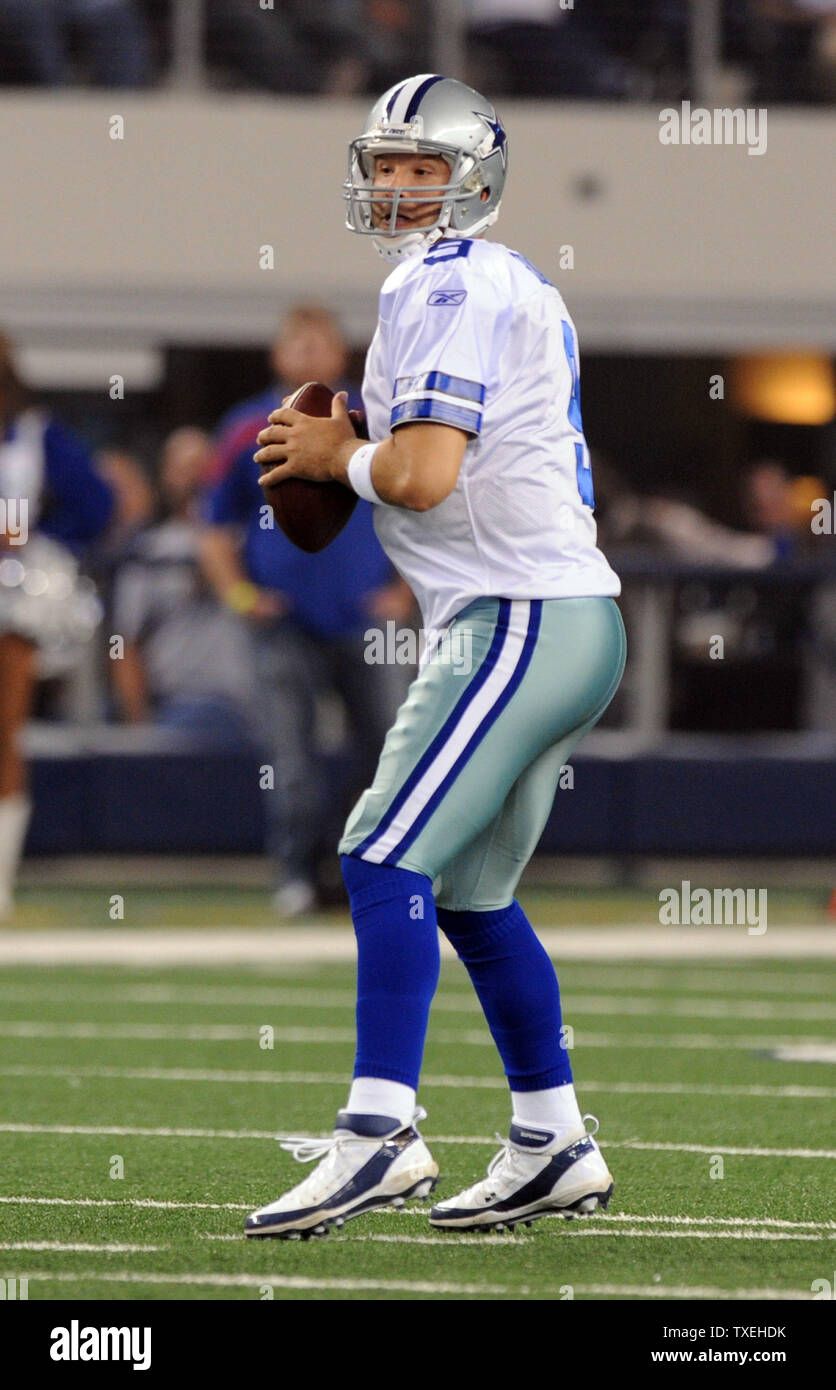 Dallas Cowboys Tony Romo looks to throw against the New York Giants ...
