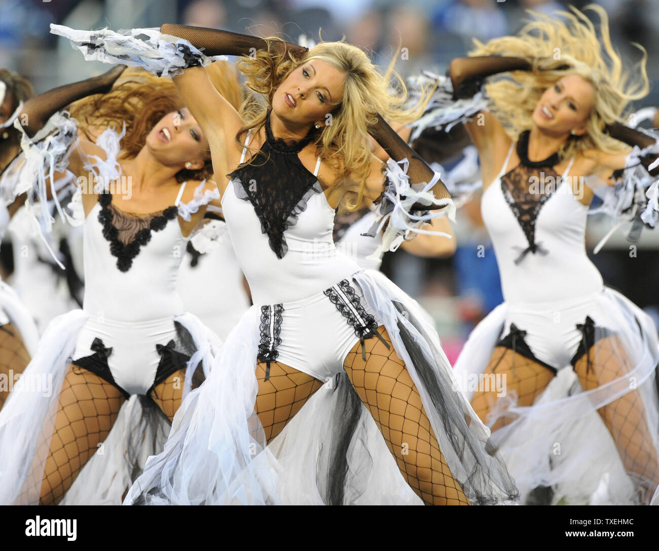 Dallas Cowboys cheerleaders perfome their annual Halloween halftime ...